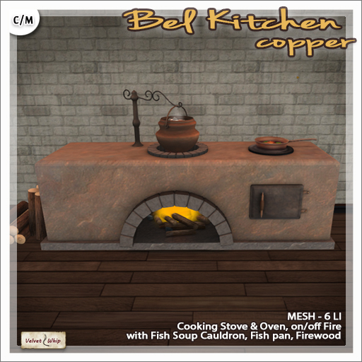 Second Life Marketplace - [V/W] Bel Kitchen Copper - Medieval Fantasy ...