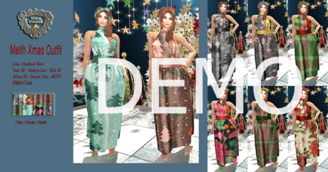 Second Life Marketplace - DEMO - Nala Design - Meith Xmas Outfit - Mesh ...