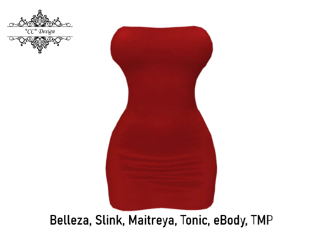 Second Life Marketplace - (28) *CC** Ria Mini Dress Glam Red