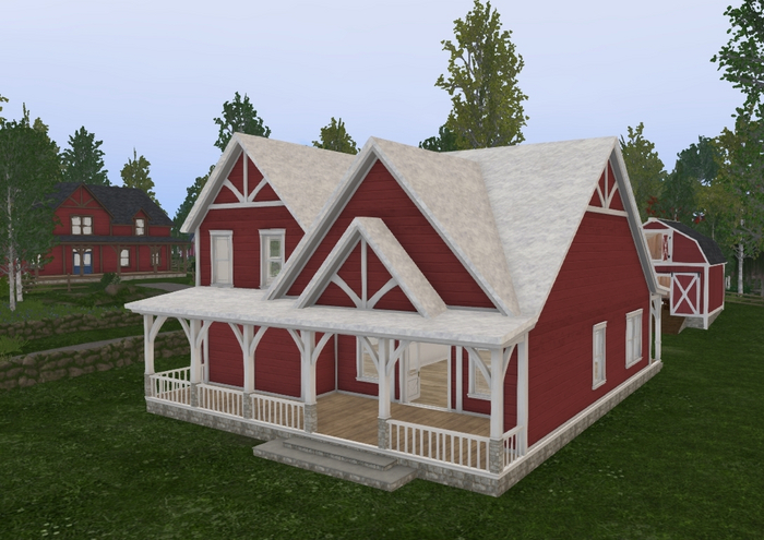 Second Life Marketplace - LH - Ranch - Buffalo Pastures/Paddy snow roof ...