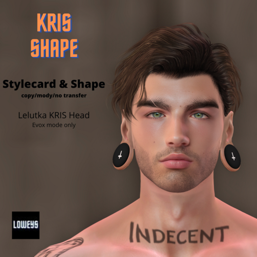 Second Life Marketplace - [Loweys] Kris Shape - KRIS HEAD EVOX
