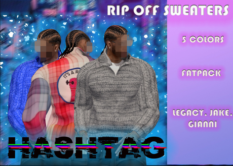 Second Life Marketplace - RIP Off Sweaters Fatpack