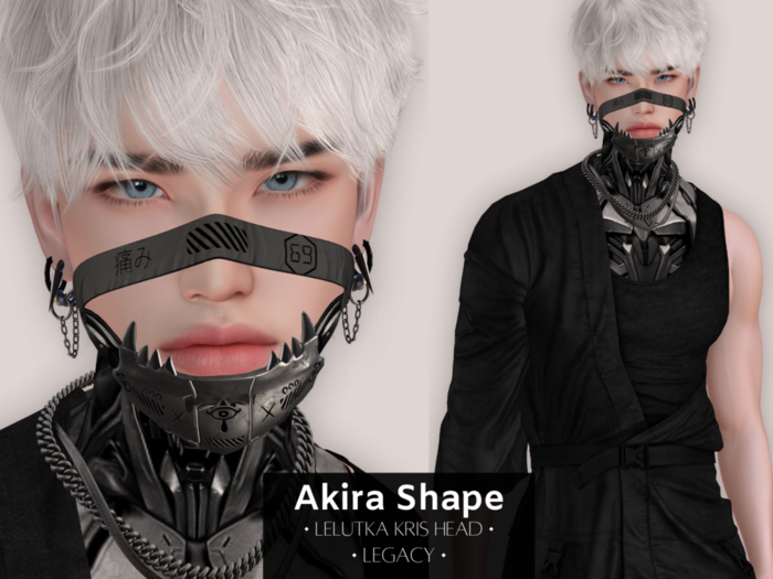 Second Life Marketplace - ⏩ [Stanley] Akira Shape Kris - Lelutka Head ...
