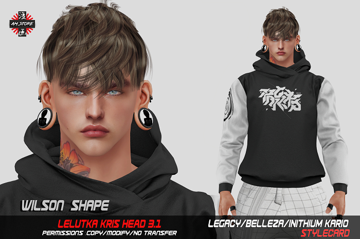 Second Life Marketplace - AM. Wilson Shape LeLUTKA Kris Head 3.1 [Evo X]
