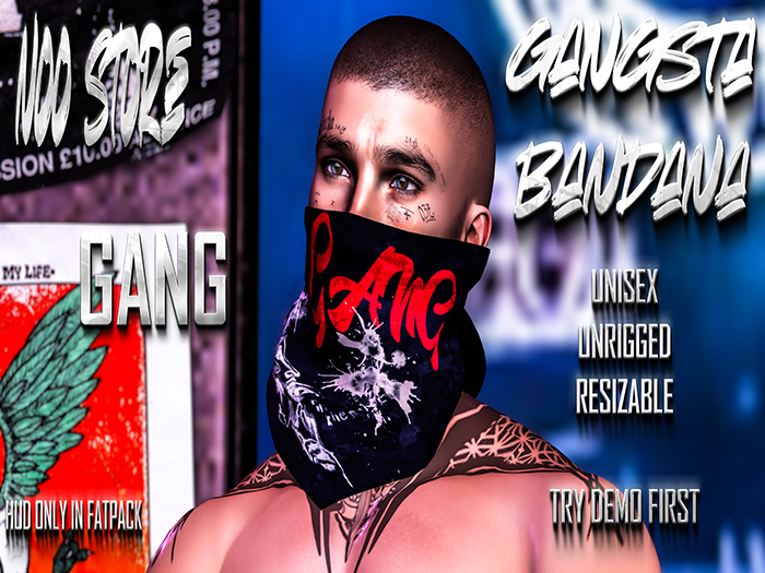 Second Life Marketplace - [NOO] Gangsta Bandana-Gang