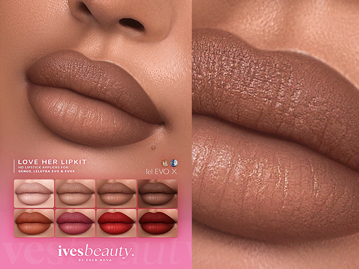 Second Life Marketplace - IVES - Love Her Lipkit - #DELUXE
