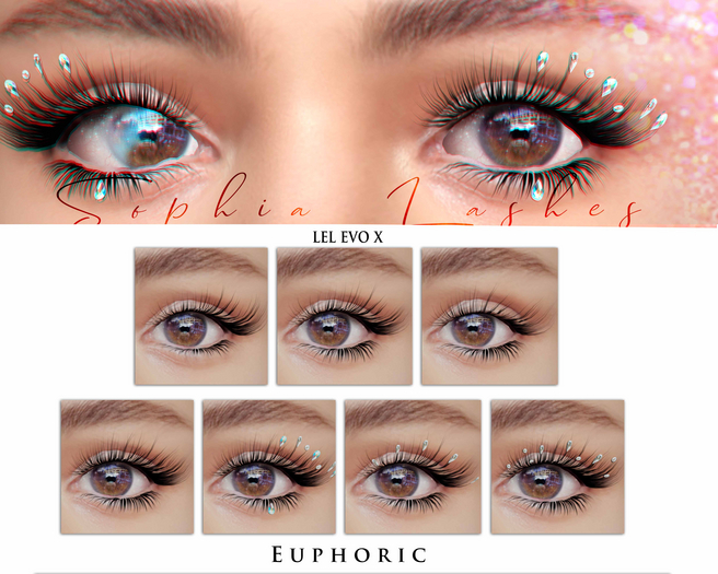 Second Life Marketplace - E U P H O R I C . Sophia Lashes . LeLUTKA Evo X