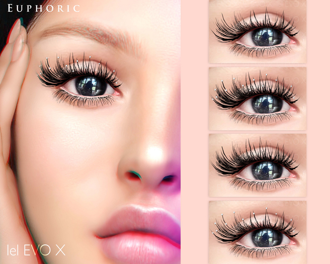 Second Life Marketplace - E U P H O R I C . Scarlett Lashes . LeLUTKA Evo X