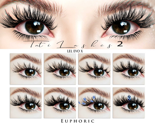 Second Life Marketplace - E U P H O R I C . Tati 2 Lashes . LeLUTKA Evo X
