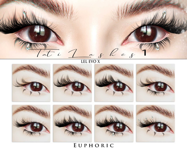Second Life Marketplace - E U P H O R I C . Tati 1 Lashes . LeLUTKA Evo X