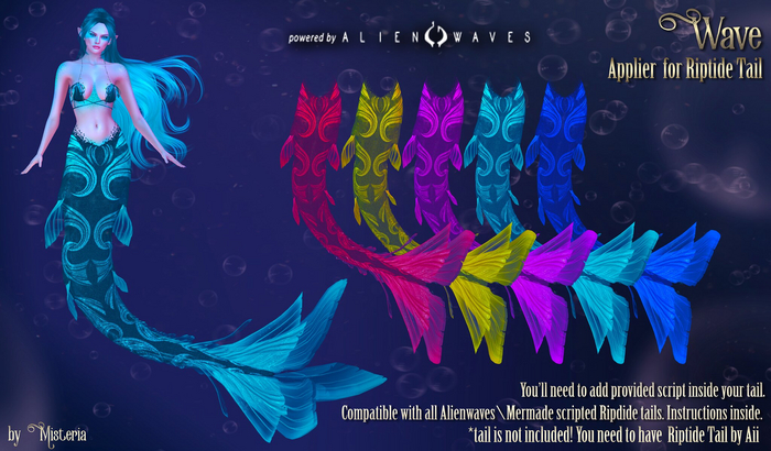 Second Life Marketplace - Misteria - Wave appliers for Riptide tail