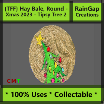 Second Life Marketplace - {TFF} Hay Bale, Round - Xmas 2023 Tipsy Tree ...