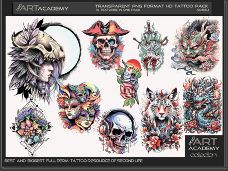 Second Life Marketplace - @PAA - Tattoo Texture Pack 564