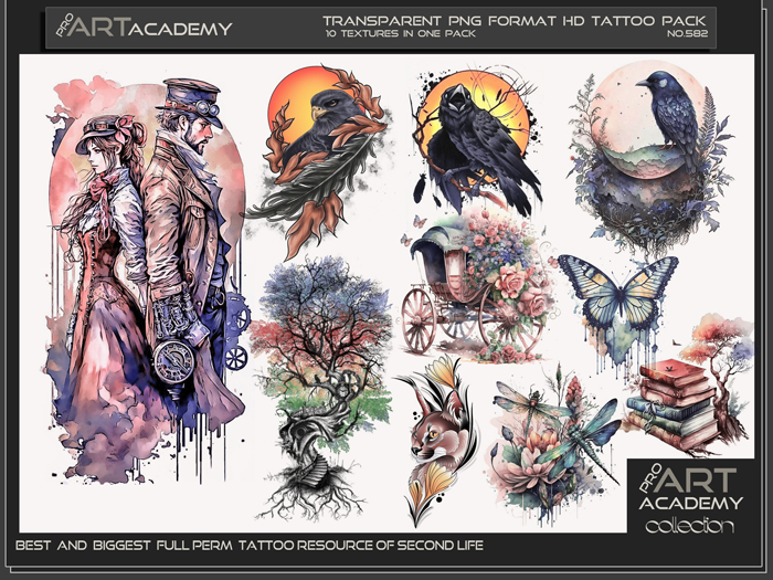Second Life Marketplace - @PAA - Tattoo Texture Pack 582
