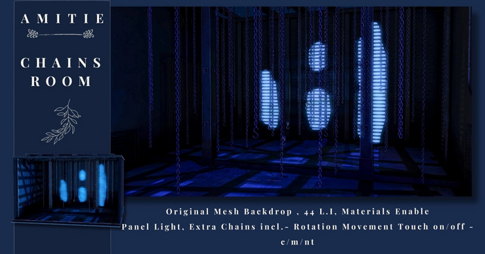 Second Life Marketplace - Amitie CHAINS ROOM BACKDROP