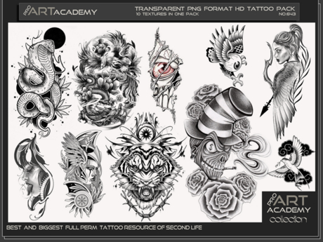 Second Life Marketplace - @PAA - Tattoo Texture Pack 643
