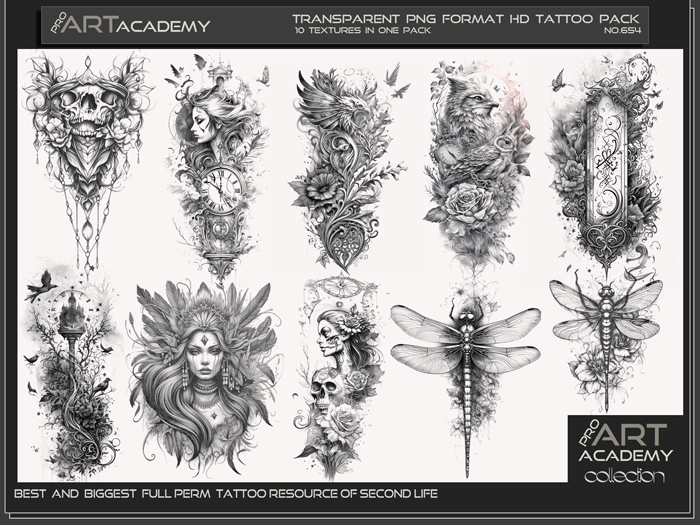 Second Life Marketplace - @PAA - Tattoo Texture Pack 654