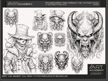 Second Life Marketplace - @PAA - Tattoo Texture Pack 670