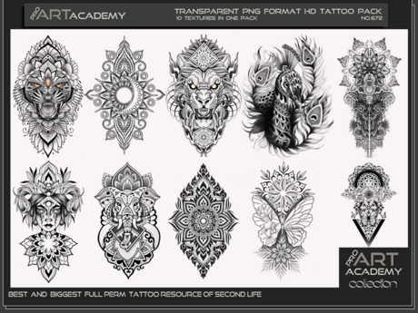 Second Life Marketplace - @PAA - Tattoo Texture Pack 672