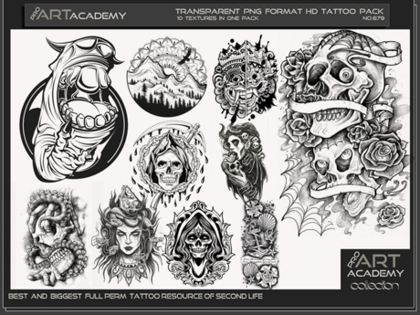 Second Life Marketplace - @PAA - Tattoo Texture Pack 679