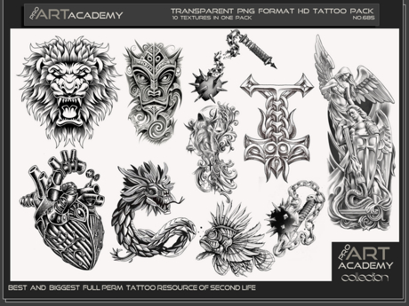 Second Life Marketplace - @PAA - Tattoo Texture Pack 685