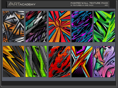 Second Life Marketplace - @PAA - Painted Wall Texture Pack 1