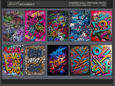 Second Life Marketplace - @PAA - Painted Wall Texture Pack 2