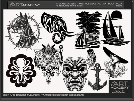Second Life Marketplace - @PAA - Tattoo Texture Pack 710