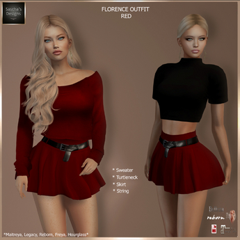 Second Life Marketplace - SAS - Florence Red Outfit (MB)