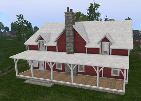 Second Life Marketplace - LH - Ranch - Stable /ViewRidge snow roof MP1AP