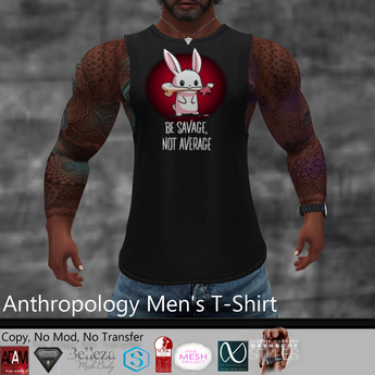 Second Life Marketplace - Be savage not average Men's T-Shirt (MATL)