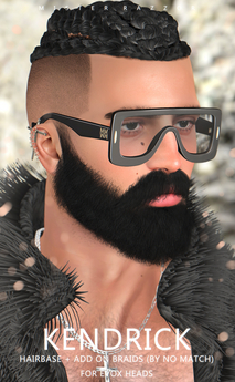 Second Life Marketplace - [MR] Kendrick Hairbase + ADD ON BRAIDS for ...