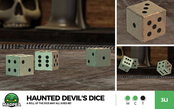 Second Life Marketplace - MadPea Haunted Devil's Dice