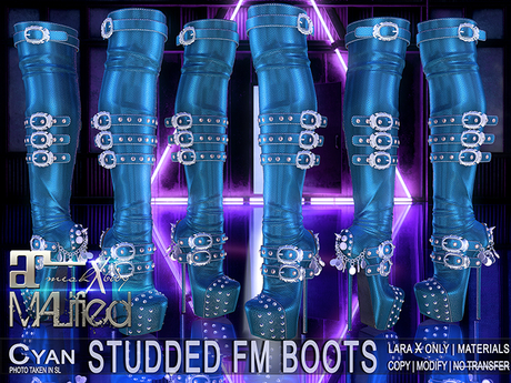 Second Life Marketplace - LaraX Only COPY/MOD MALified: Studded FM ...