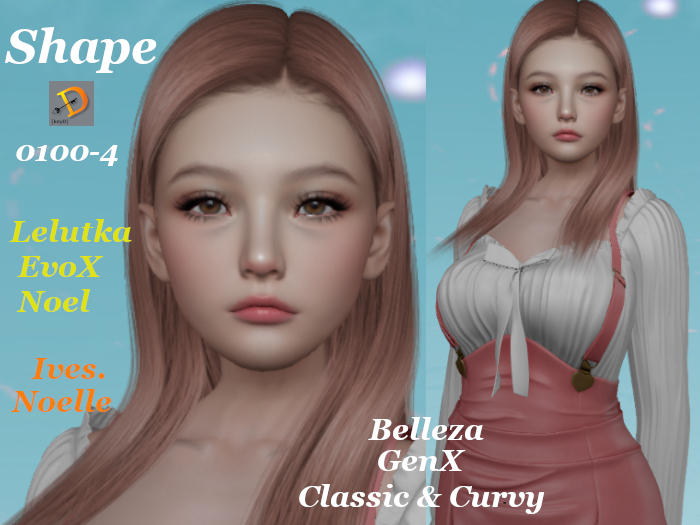 Second Life Marketplace - Lelutka Evox Noel head Shape 0100-4 Noel GenX