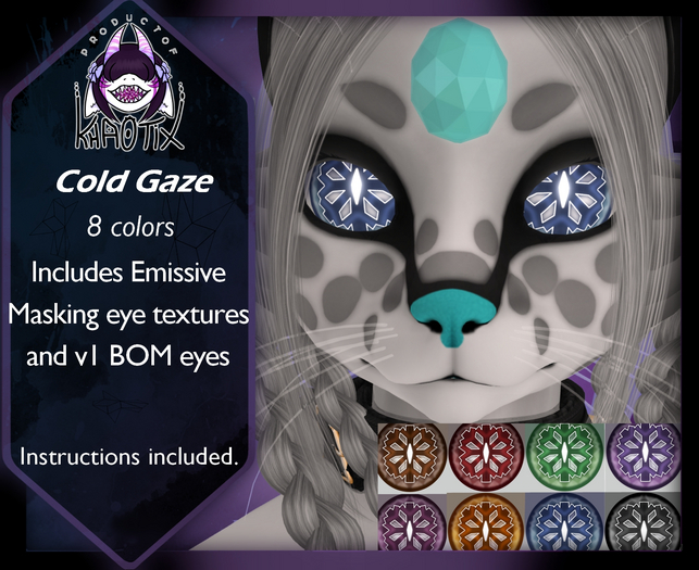 Second Life Marketplace - Khaotix - BOM Cold Gaze Emissive v1+v2 ...