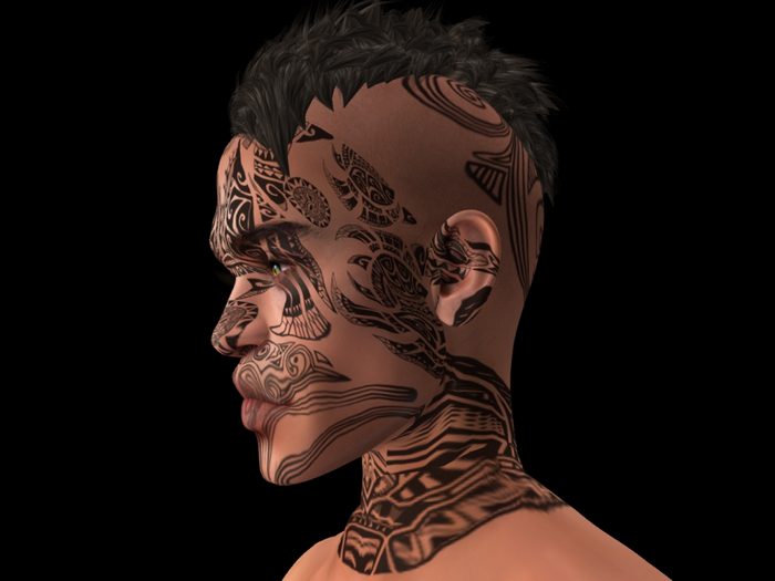 Second Life Marketplace - * Male Tattoo Head/Face/upper body ...