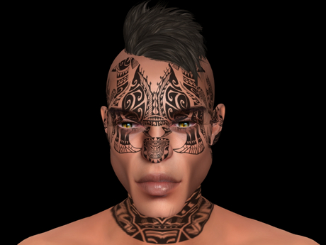 Second Life Marketplace - * Male Tattoo Head/Face/upper body ...