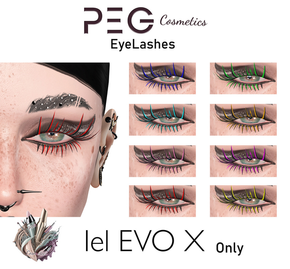Second Life Marketplace - Peg Cosmetics Jungle Eye Lashes Colors ...