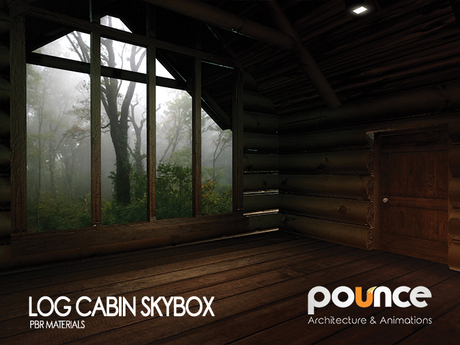 Second Life Marketplace - POUNCE - Prefab Log Cabin Skybox PBR
