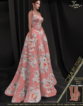 Second Life Marketplace - Yalin Fashion CHARLENE Salmon Evening Gown