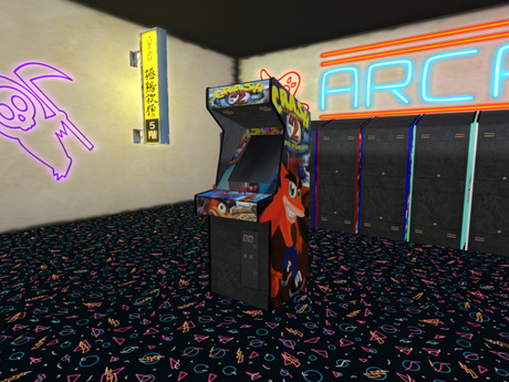 Second Life Marketplace - Playable Arcade Cabinet - Crash