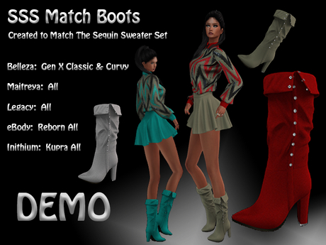 Second Life Marketplace - SSS Match Boots DEMO