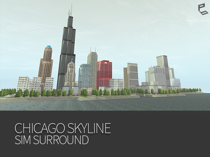 Second Life Marketplace - CHICAGO SKYLINE - (FULL)+(1/2)+(1/4)SIM ...