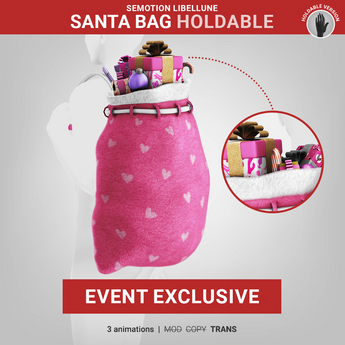 Second Life Marketplace - SEmotion Libellune Santa Bag Holdable EXCLUSIVE