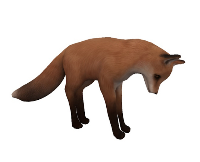 Second Life Marketplace - +Half-Deer+ Red Fox - Listening to Mice