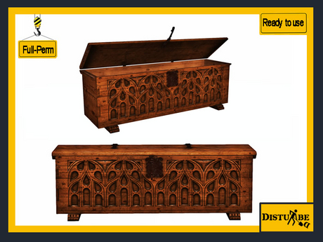Second Life Marketplace - ::DisturbeD:: Medieval Gothic Chest - FULL ...