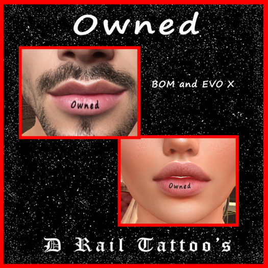 Second Life Marketplace - Owned Lip Tattoo – EVO X + BOM