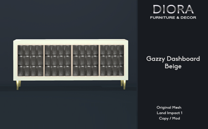 Second Life Marketplace - DIORA Gazzy Dashoard Beige