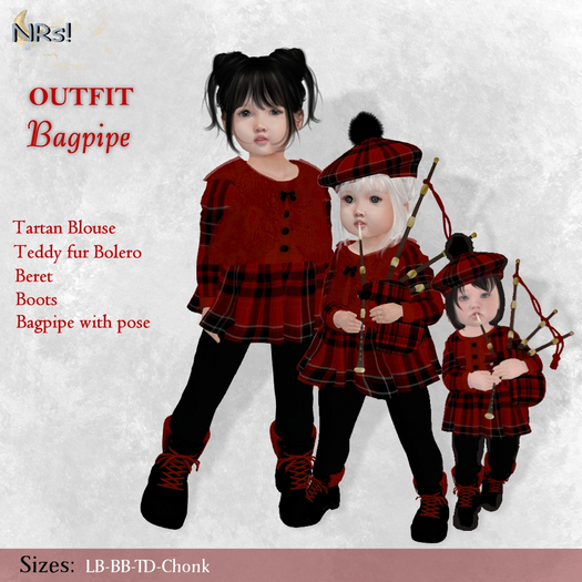 Second Life Marketplace - NRs!-Bagpipe Outfit-LB-BB-chonk-TD*ADD